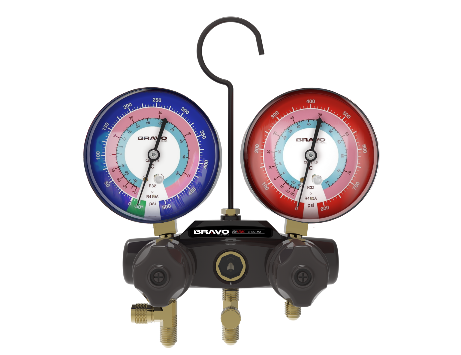 CJ MANIFOLD 2 VIAS BRAVO BPRO-M2 R32-R410A COM MANGUEIRAS | Cimport